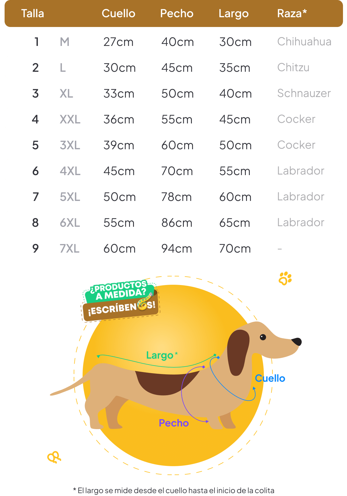 Chompita a medida para perros en Chogus.pe 🎉